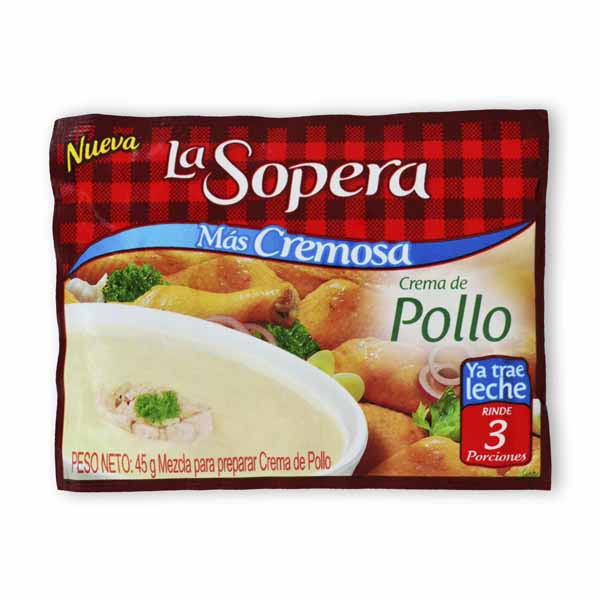 Crema La Sopera Pollo +Cremosa 45Gr | SuperBooM